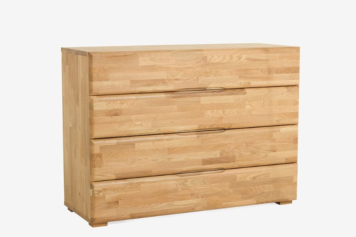 Luxe massief houten commode met softclose laden, te combineren met houten bedden uit ons ...