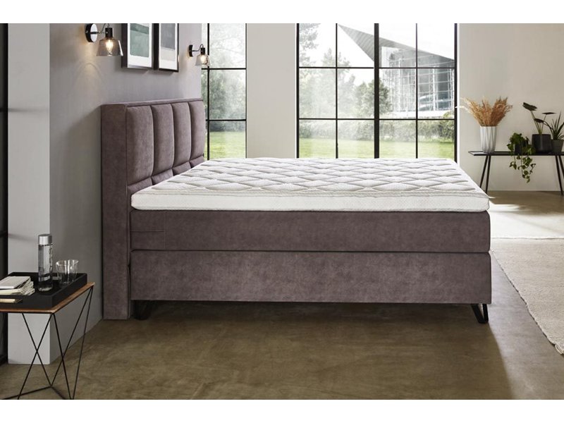 Complete boxspring met hoofdbord, kies zelf het gewenste comfort en de ...