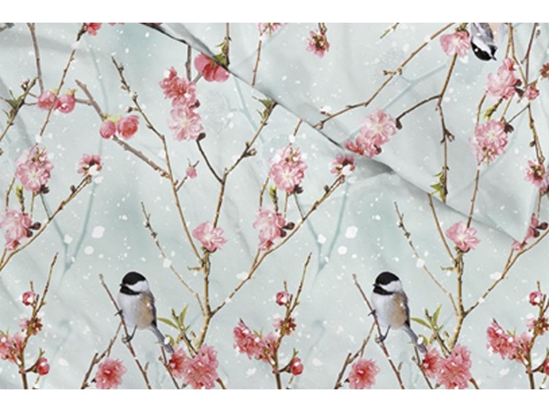 Mezen in de sneeuw dekbedovertrek flanel katoen | Slaapkamerweb