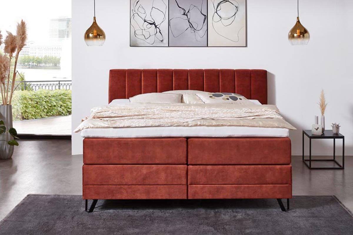 Complete boxspring met hoofdbord, kies zelf het gewenste comfort en de ...