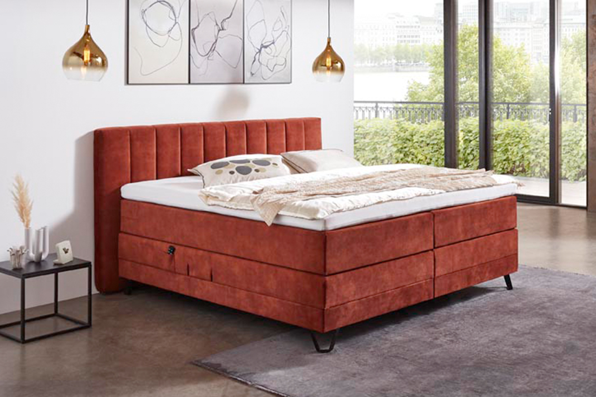 Complete boxspring met hoofdbord, kies zelf het gewenste comfort en de ...