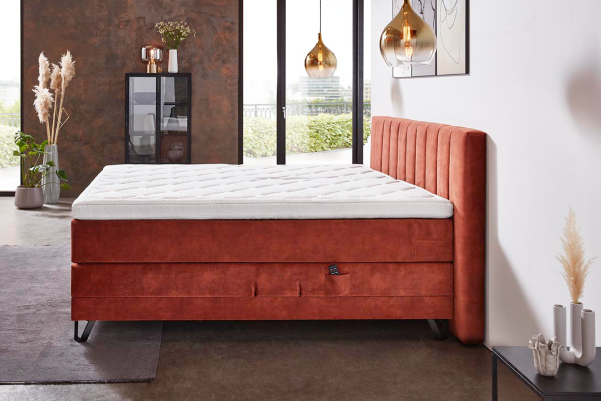 Complete boxspring met hoofdbord, kies zelf het gewenste comfort en de ...