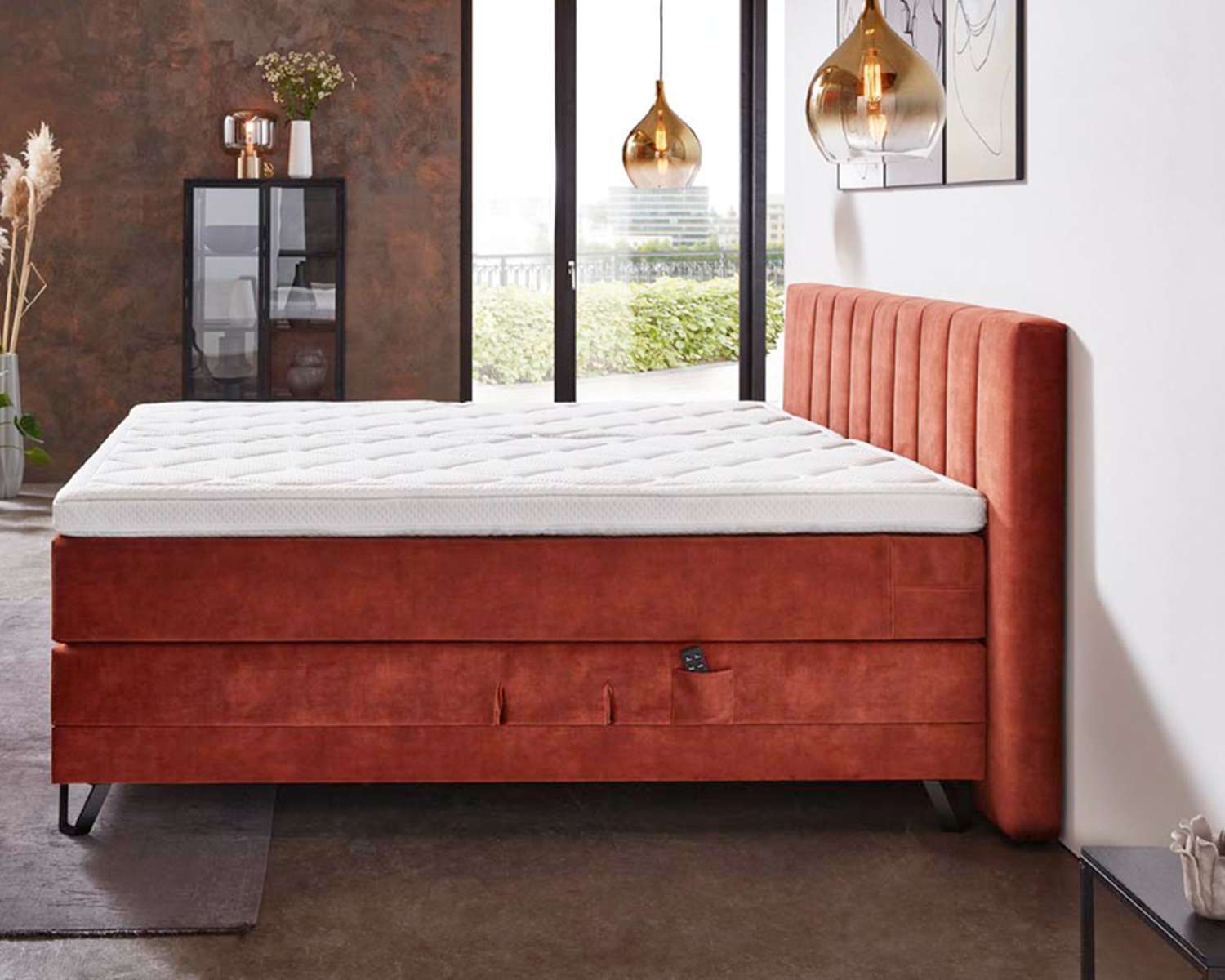 Complete boxspring met hoofdbord, kies zelf het gewenste comfort en de ...