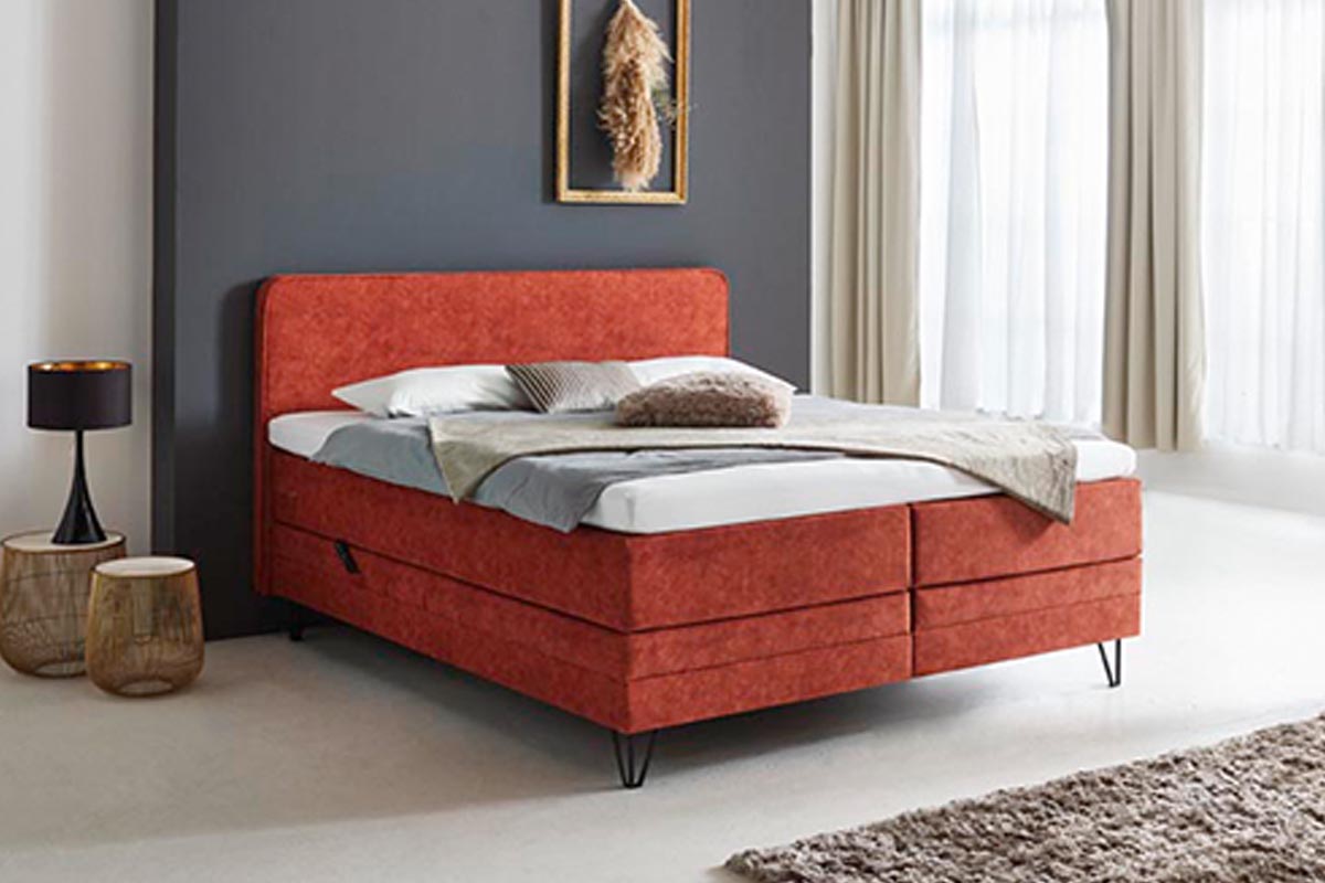 Complete boxspring met hoofdbord, kies zelf het gewenste comfort en de ...